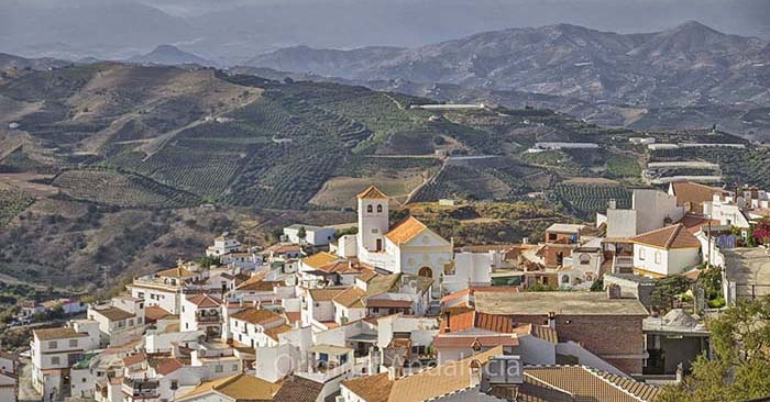Iznate in de provincie Malaga